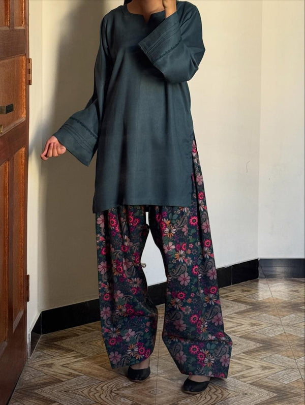 RANJA SET ( FARSHI SHALWAR ) – Zarqaa.pk